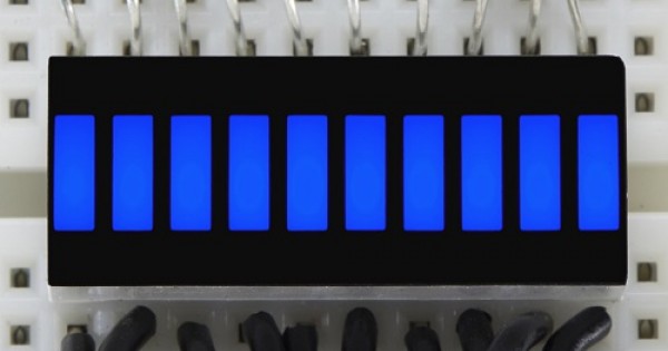 10 Segment Light Bar Graph LED Display - Blue