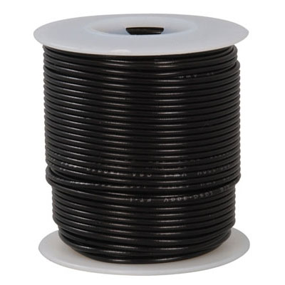 20 Awg Stranded Hook Up Wire- Black - 1 Metre