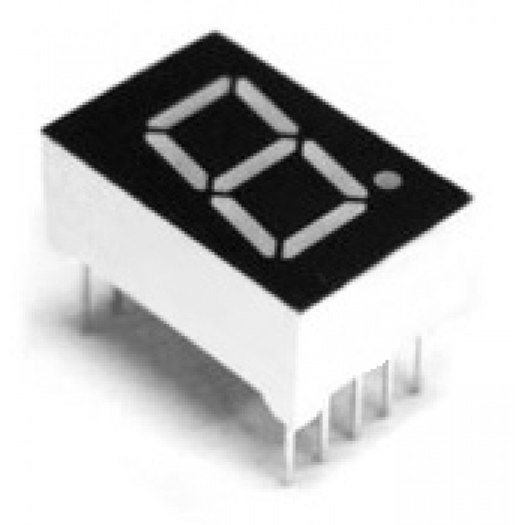 7-Segment Display - 1 Digit (Red)