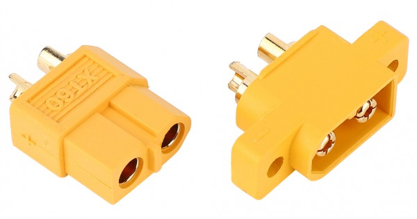 XT60E-M+XT60 Male Female Connector DC 500V 30A/60A Power Socket Female ...