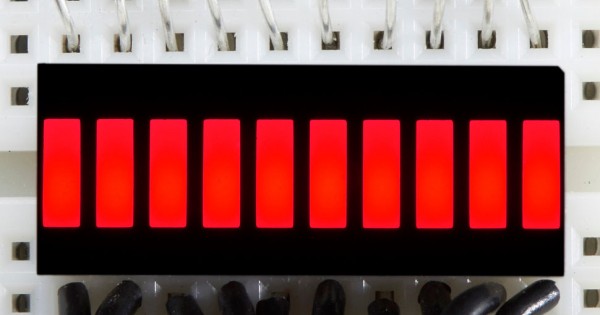 10 Segment Light Bar Graph LED Display - Red