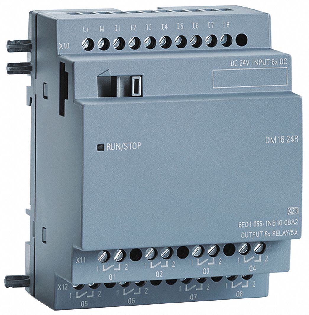 Siemens Logo Input/Output Module, Number of Inputs: 8, Number of Outputs: 8, Power Required: 24VDC