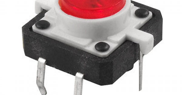 Tactile Push Button With Red Led