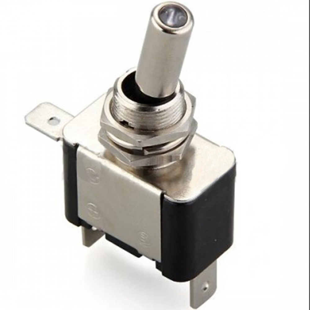 Blue SPST Led 12V 20A Metal Toggle Switch